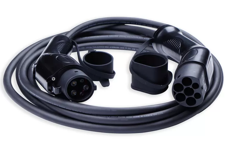 32A EV Charging Cable - Type 1 to Type 2 (Single Phase)